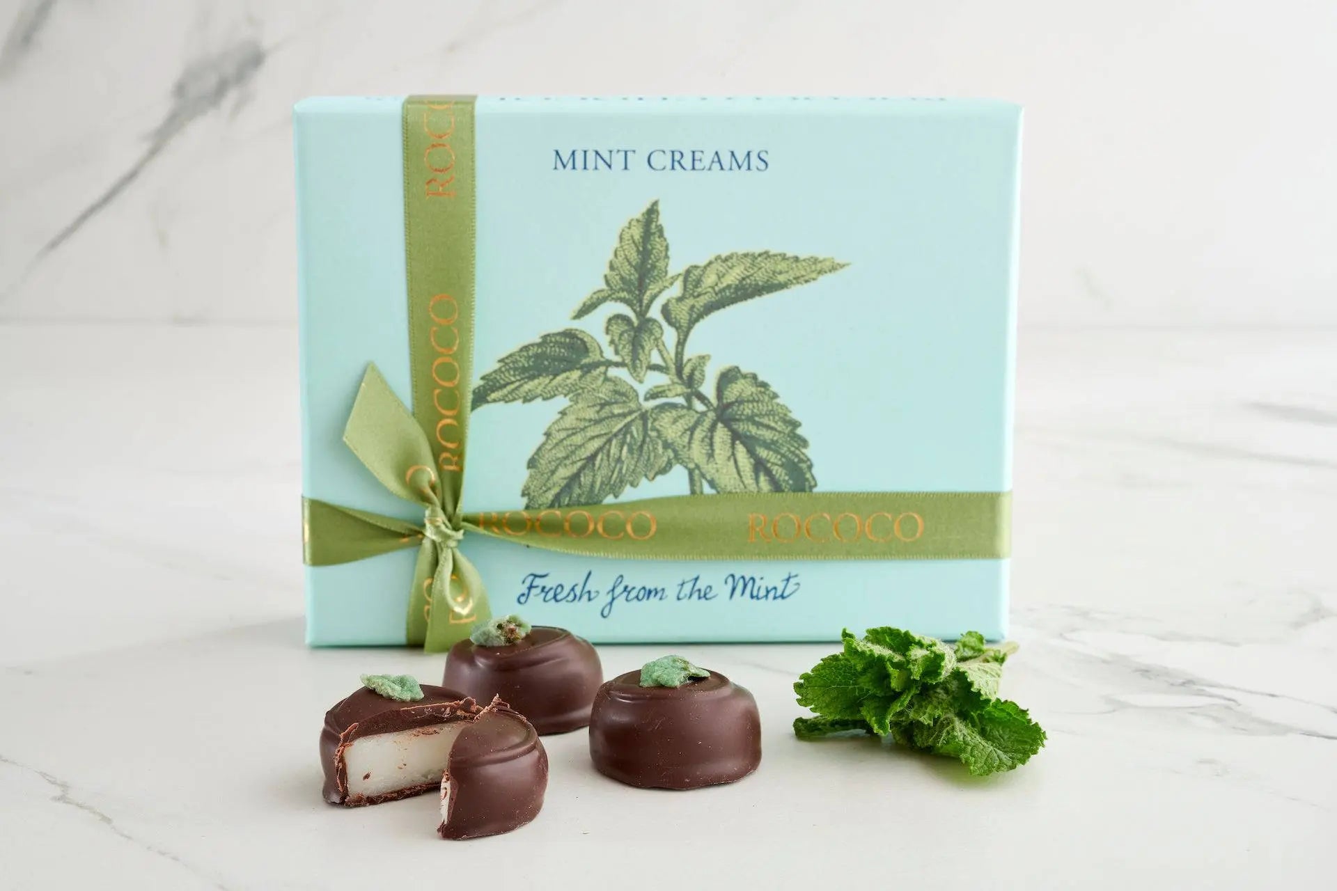 Dark Chocolate Mint Creams by Rococo - FREE UK Delivery – Rococo Chocolates
