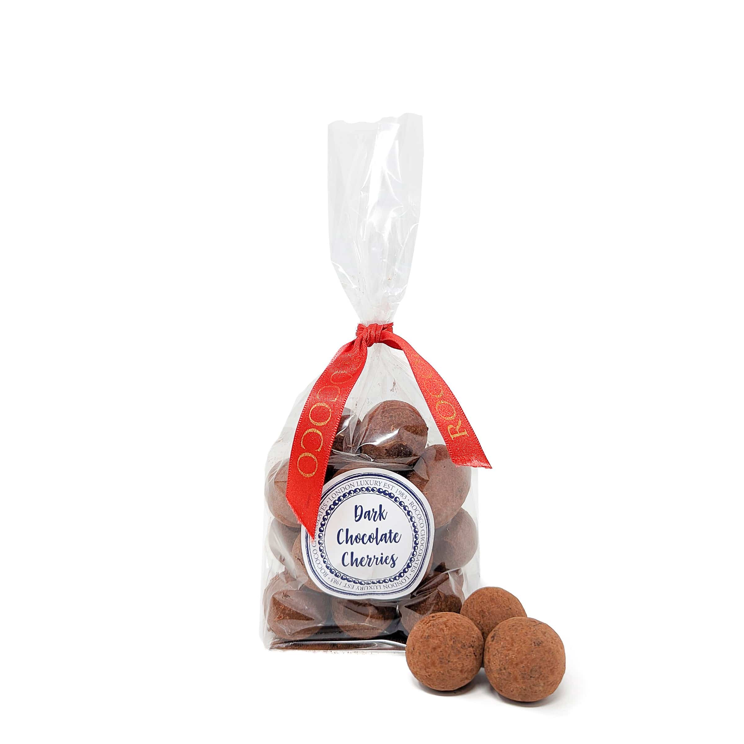 Dark Chocolate Cherries: Nibbles by Rococo – Rococo Chocolates