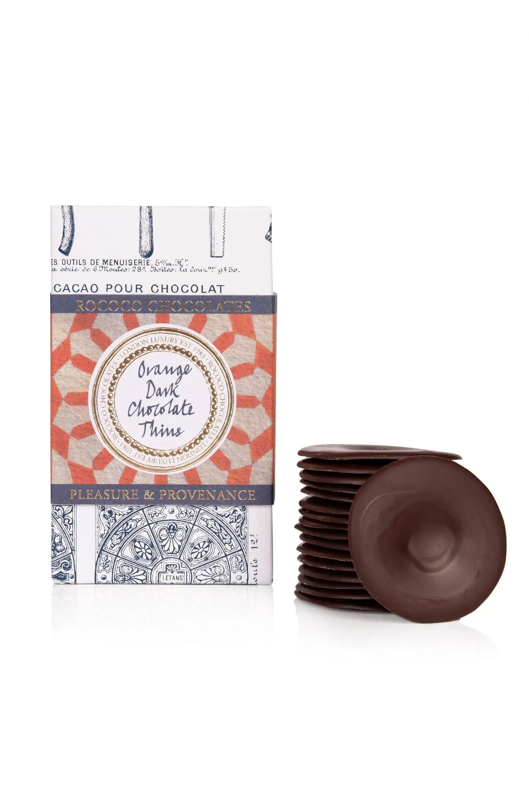 Orange Dark Chocolate Thins by Rococo - FREE UK Delivery – Rococo ...